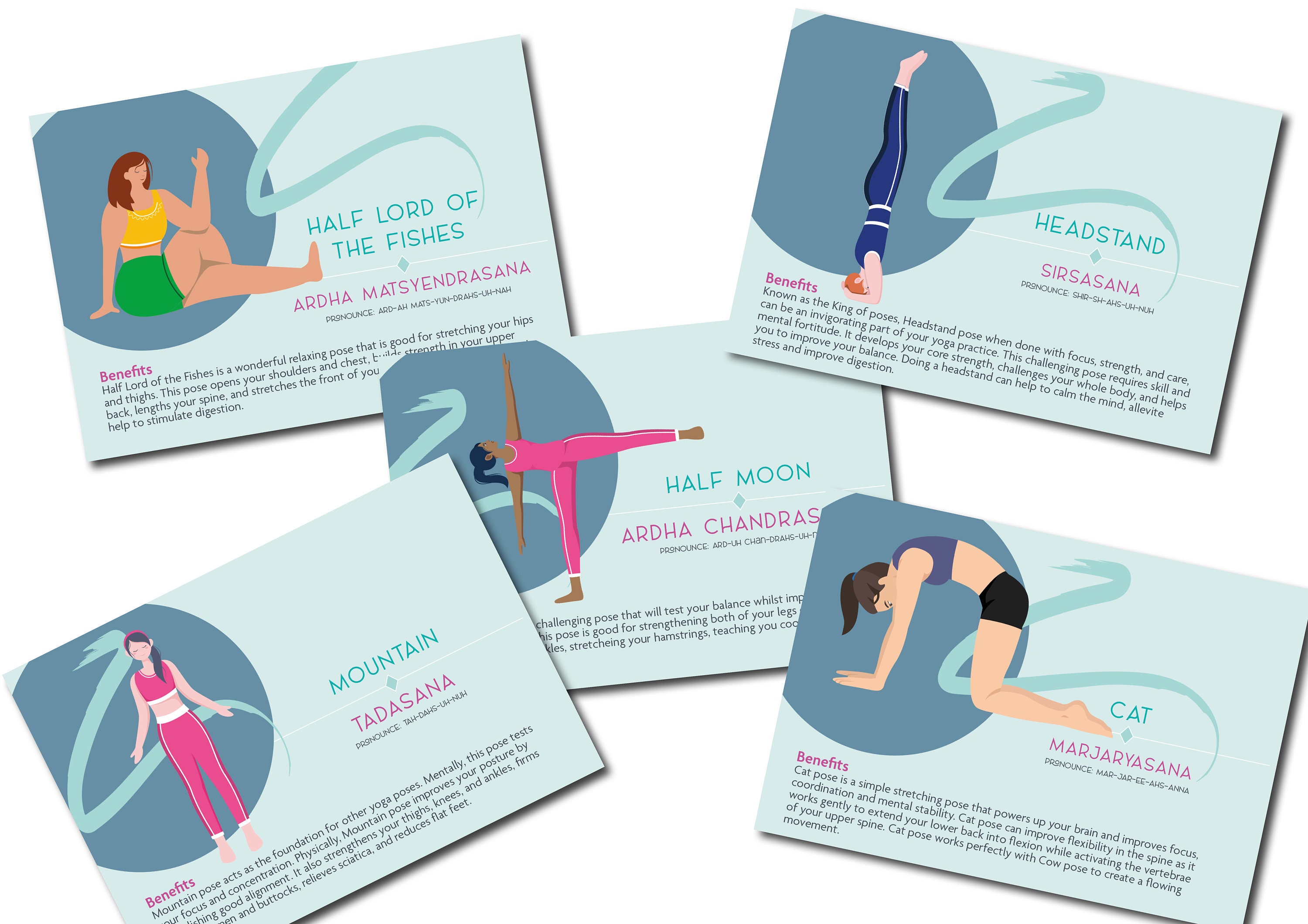Yoga Asana/pose Flash Cards With Sanskrit Names and Benefits - Etsy