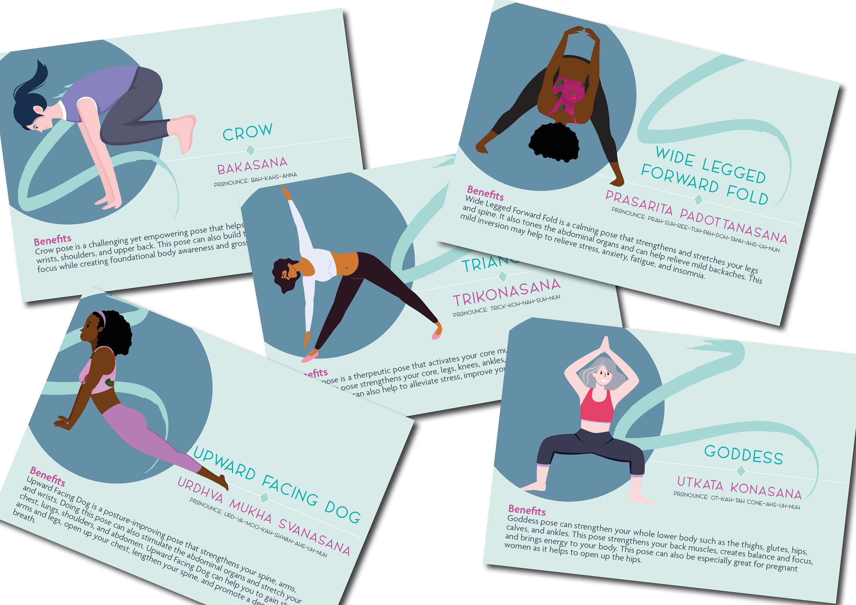 Yoga Asana/pose Flash Cards With Sanskrit Names and Benefits - Etsy