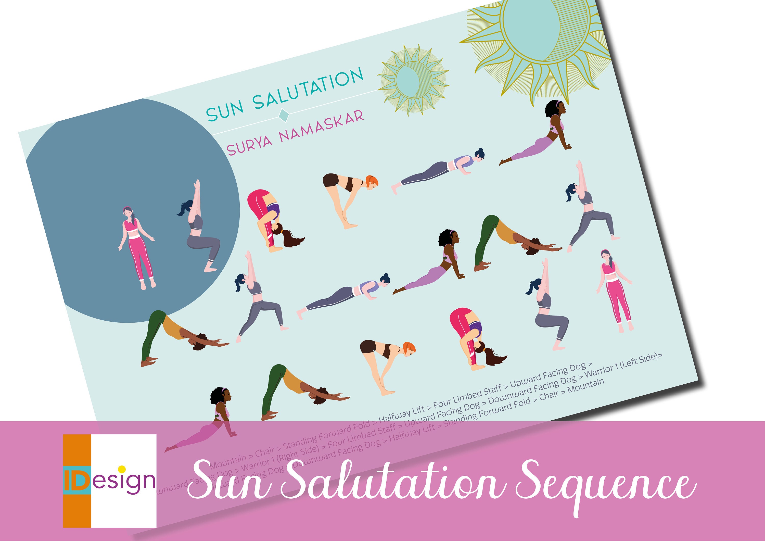 Yoga Flow Sequence Sun Salutation - Etsy