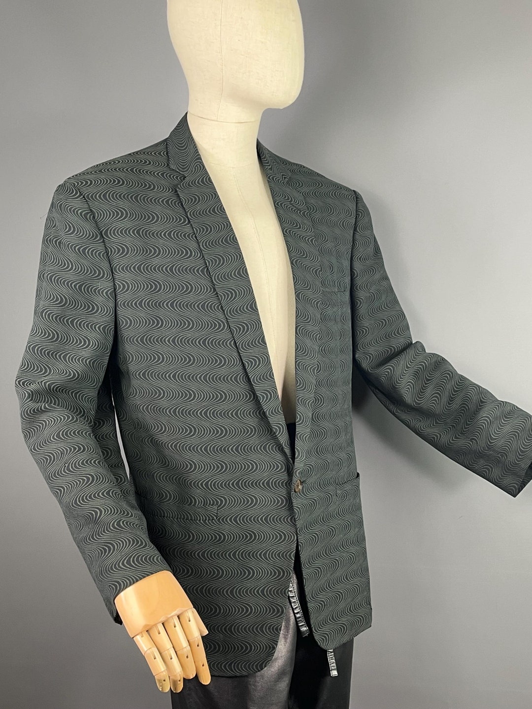 GIANNI VERSACE Men - 80s - Woven Ripple Suit Jacket - Size 50 - Etsy