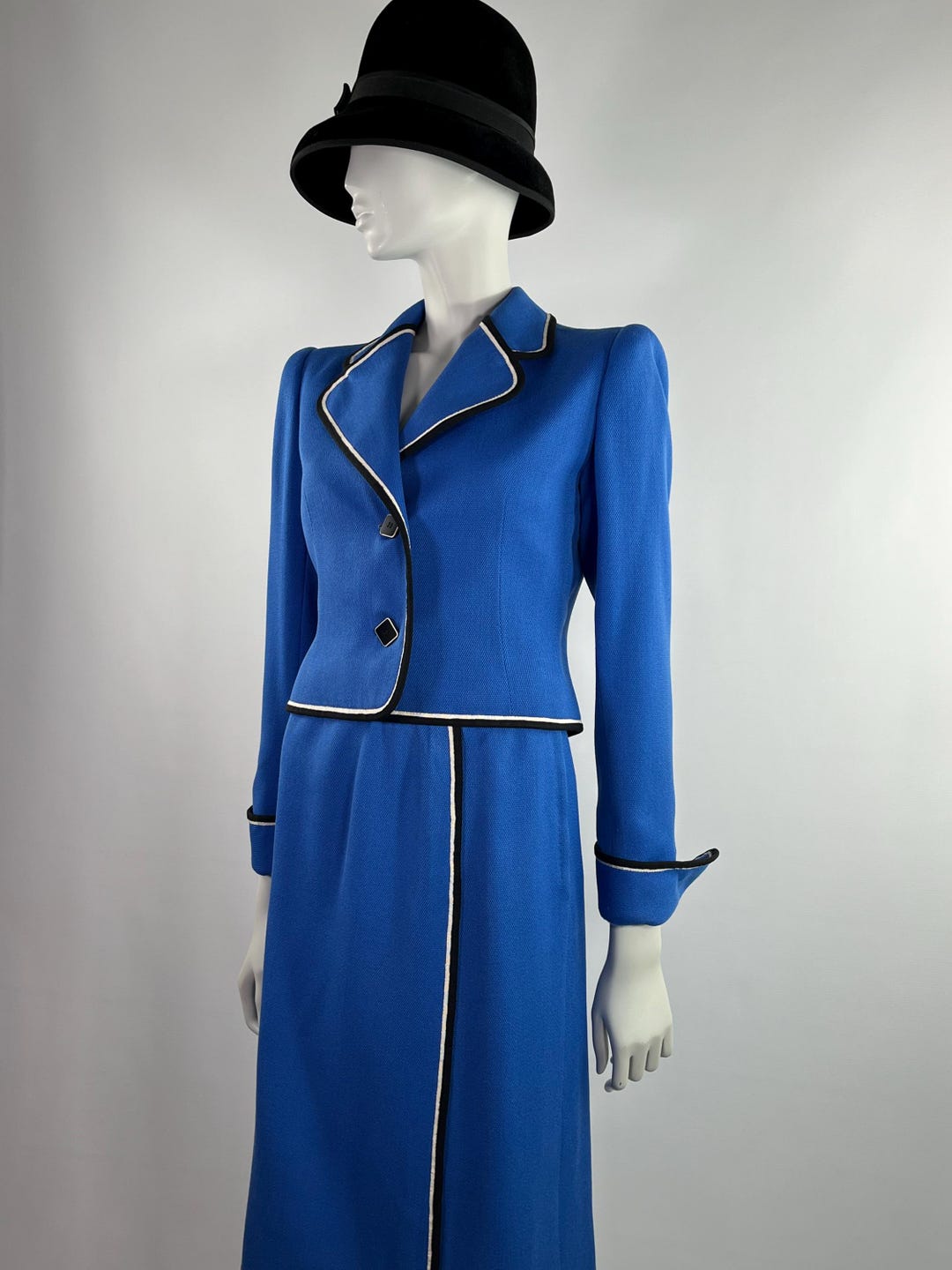 HUBERT De GIVENCHY - Haute Couture - Late 70s - Royal Blue Day Suit - Etsy