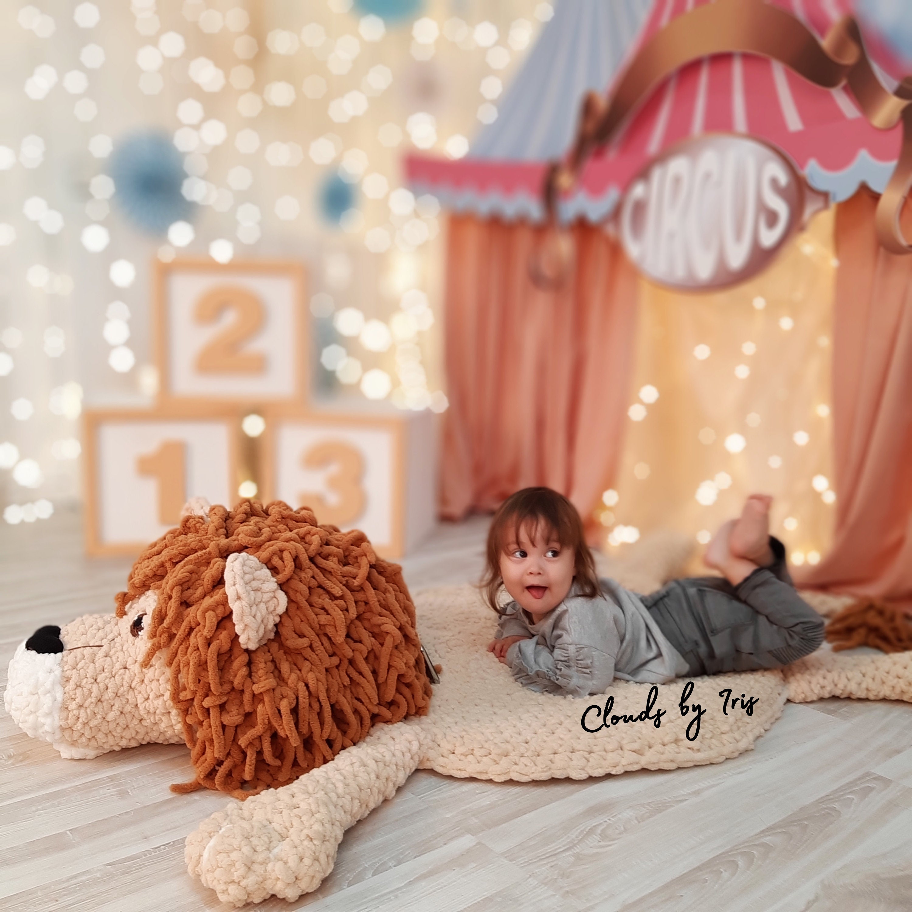 Lion Rug Pattern Finger Crochet Pattern PDF Loop Yarn | Etsy