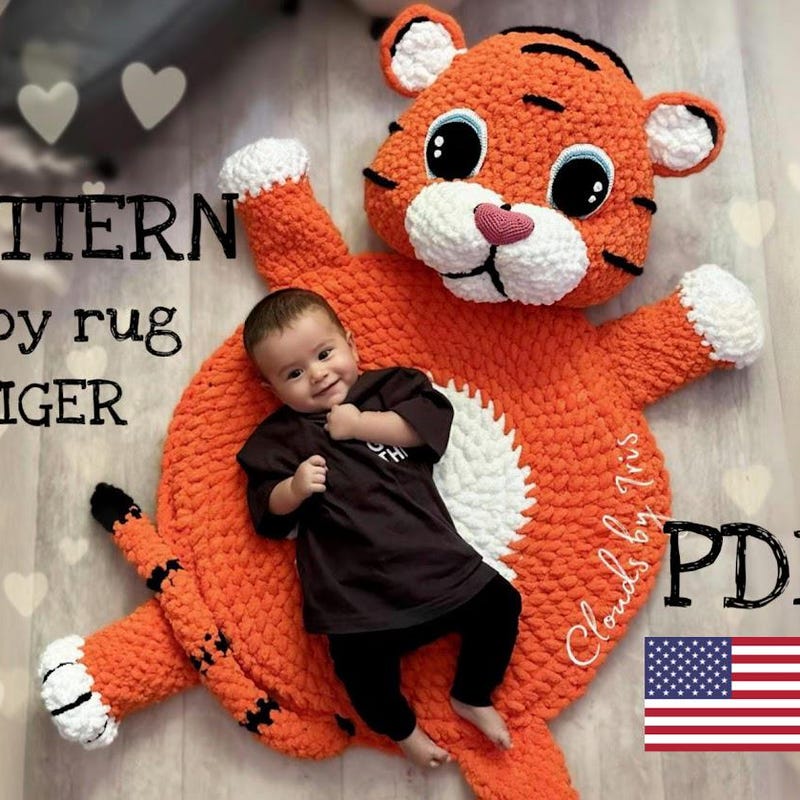 Tiger Pattern Area Rug - Etsy