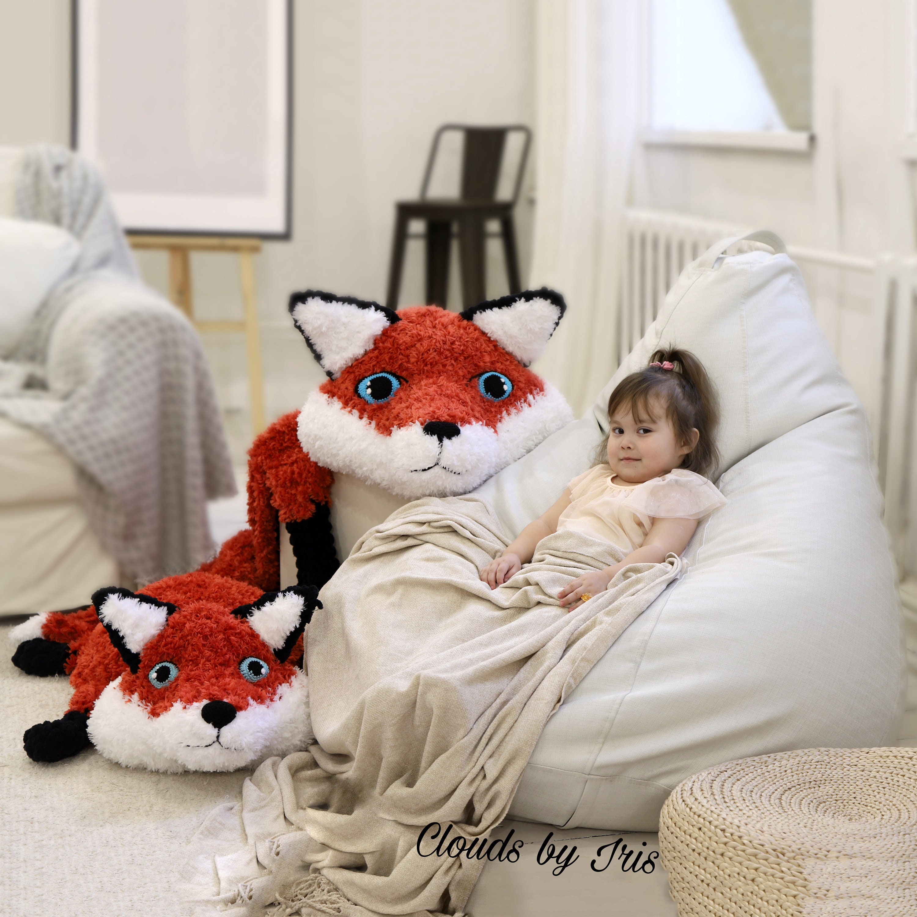 Fox Rug Pattern Finger Crochet PDF Black Friday | Etsy