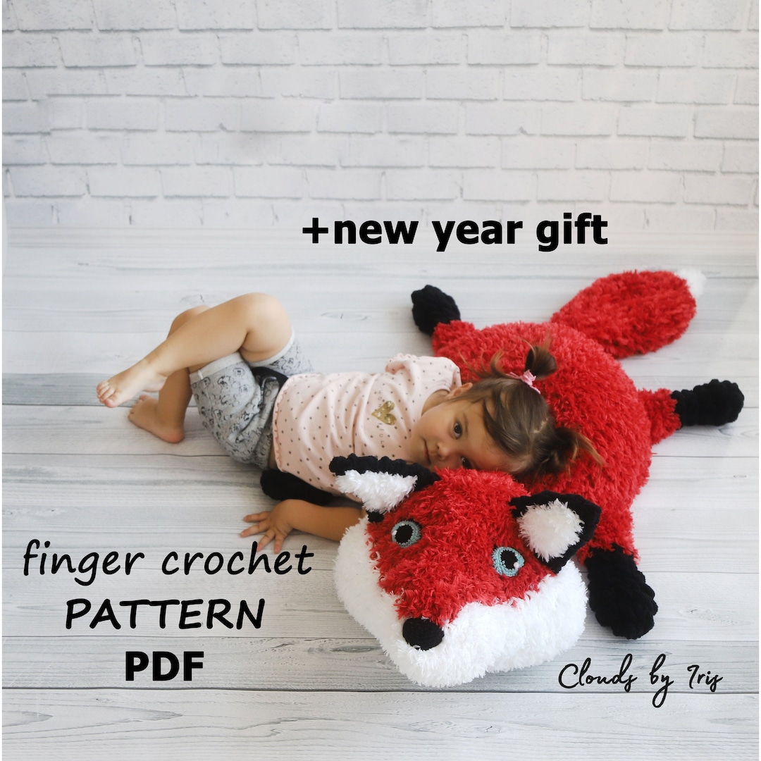Finger Crochet Fox Pillow PATTERN PDF Black Friday - Etsy