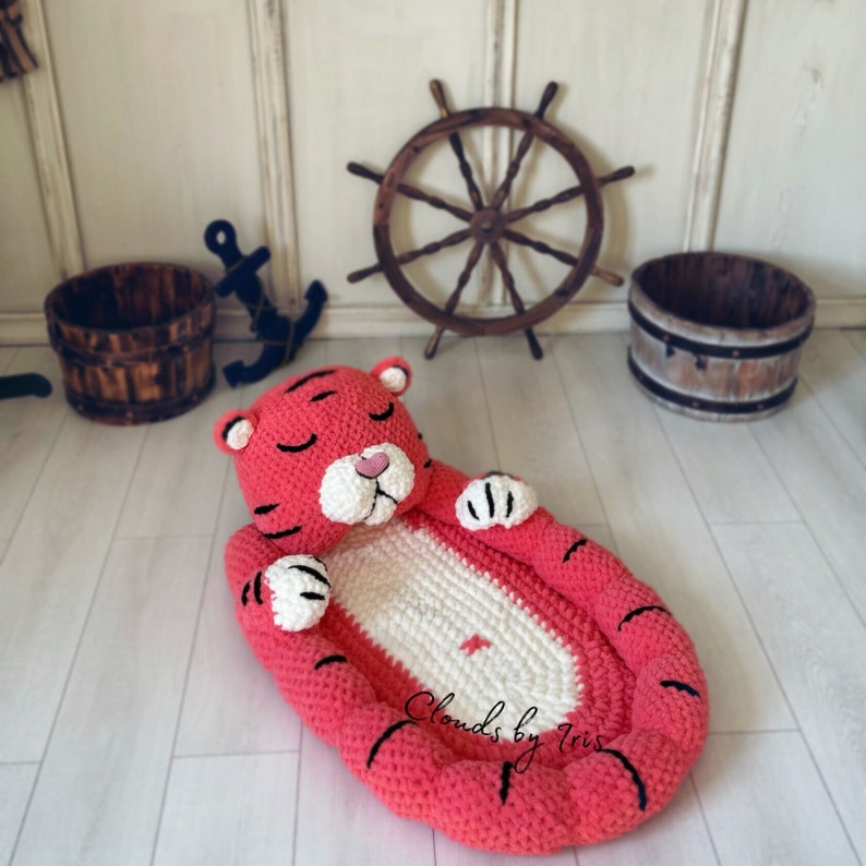 Finger Crochet Pattern Baby Bed tiger Loop Yarn PDF - Etsy