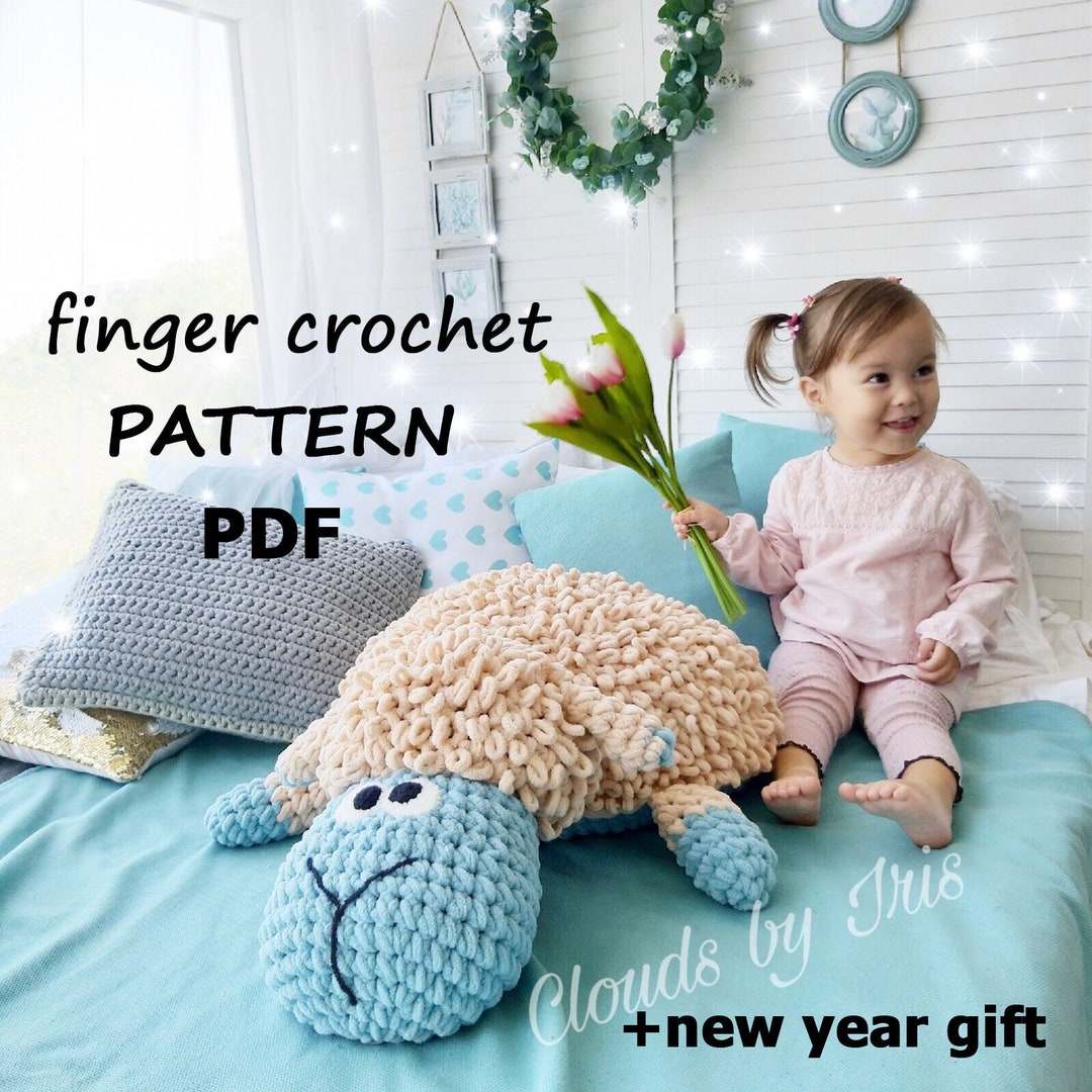 Play Mat “lamb Sven" | Finger Crochet Pattern | Loop Yarn | PDF | Black ...