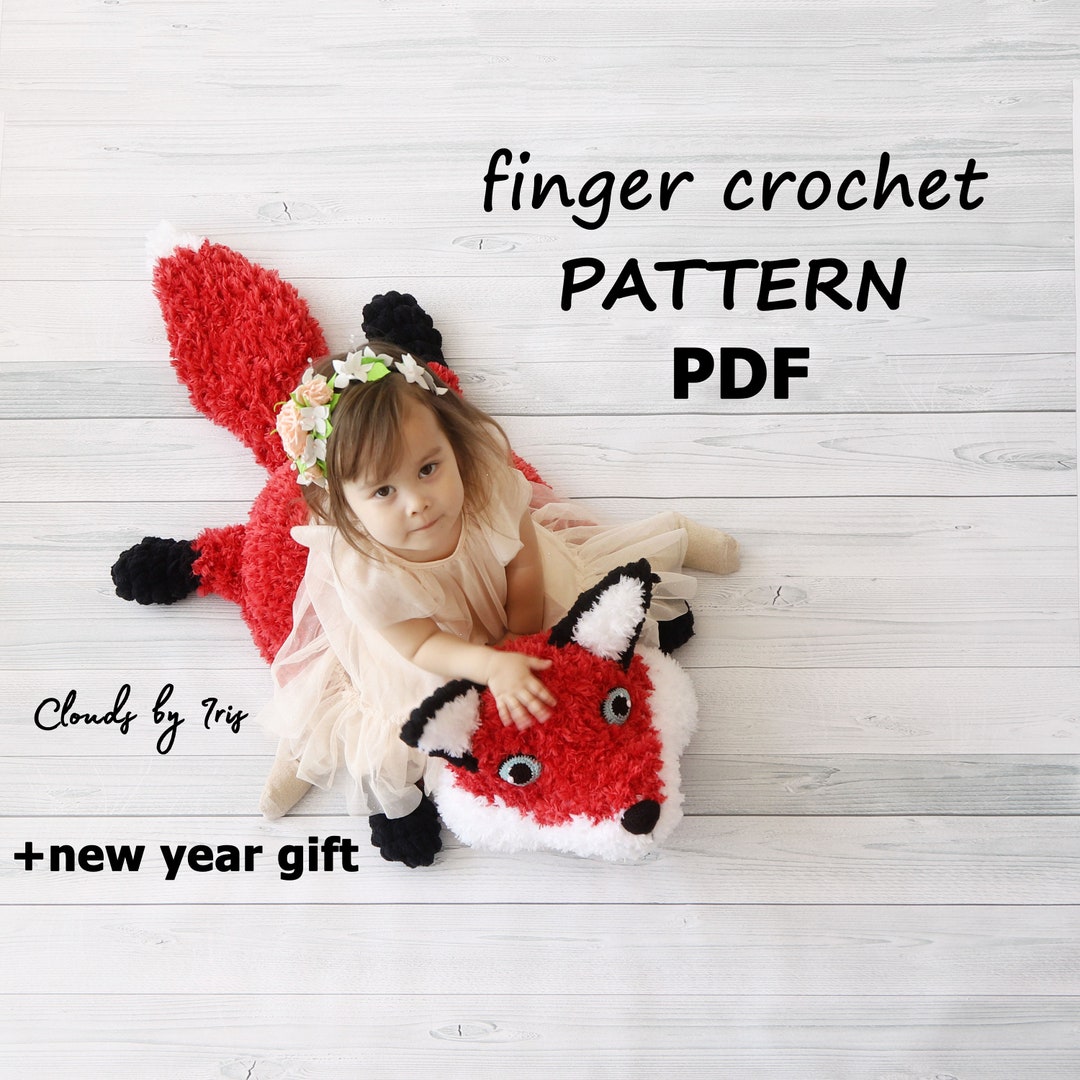 Finger Crochet Fox Pillow PATTERN | PDF FILE | Black Friday - Etsy