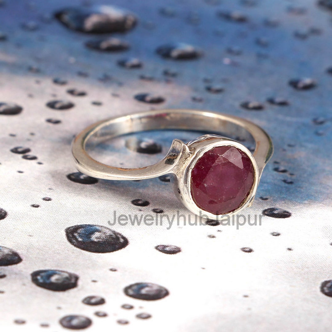 Fine Antique Jewelry Natural Ruby Ring Solid 925 Sterling - Etsy