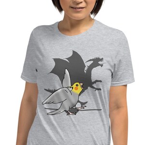 Cockatiel Dragon Shadow T-shirt: Funny Parrot Owner Tee - Etsy