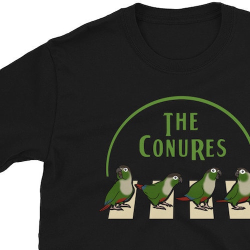 Turquoise Green Cheeked Conure T-rex T-shirt Funny Parrot - Etsy