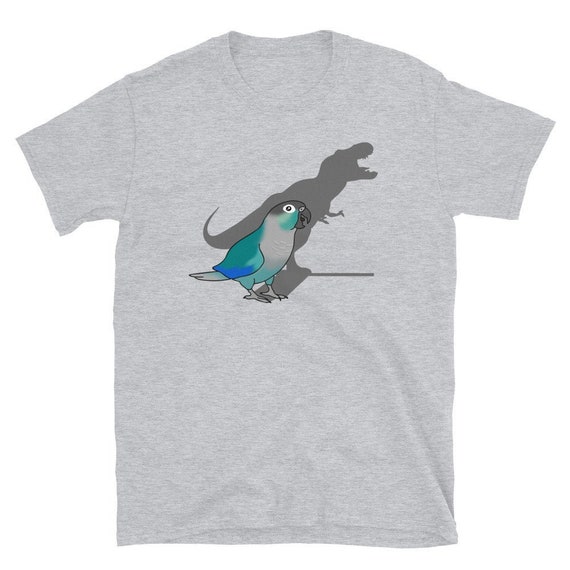 Turquoise Green Cheeked Conure T-rex T-shirt Funny Parrot | Etsy