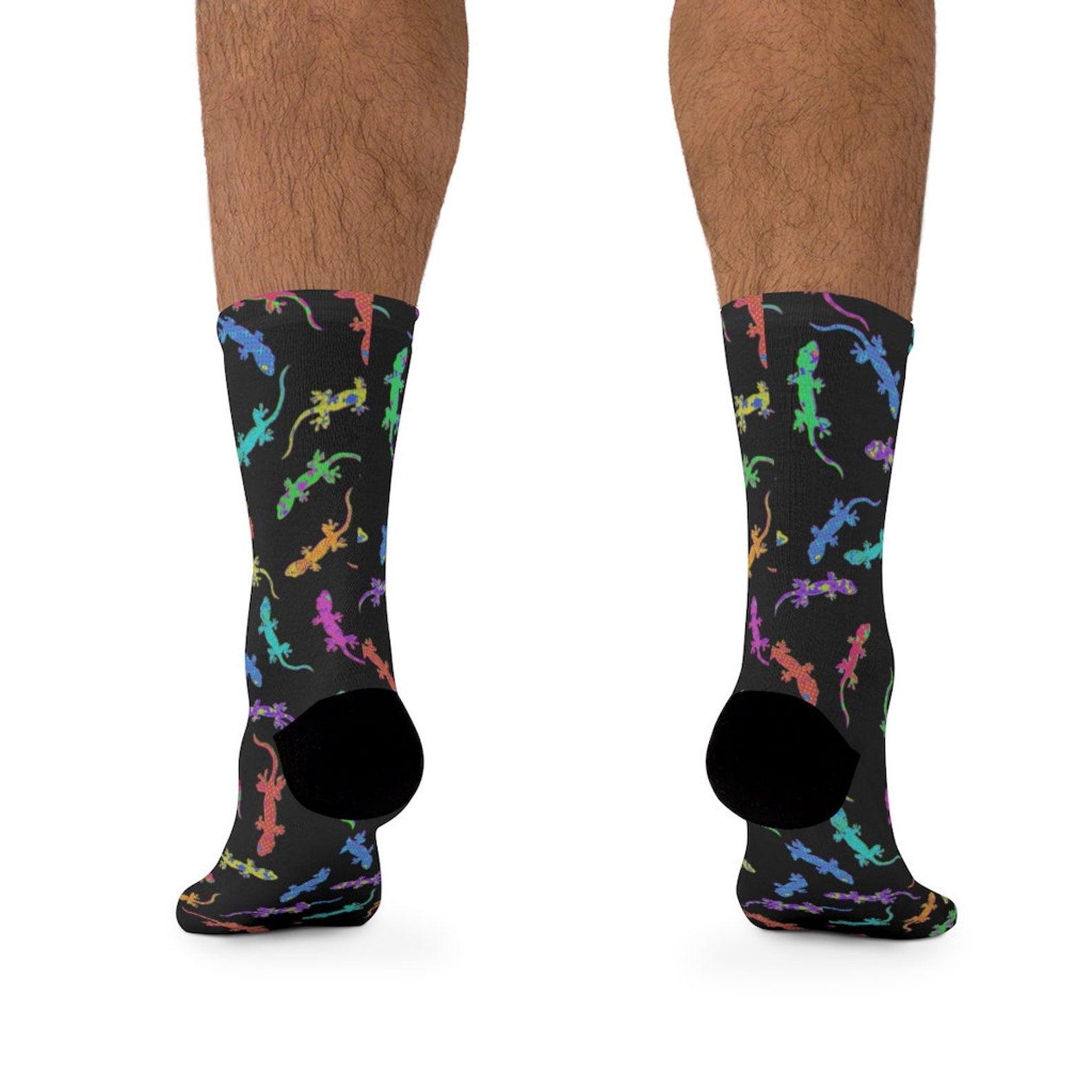 Gecko Doodle Pattern Socks Reptile Lover Sublimation Socks. - Etsy