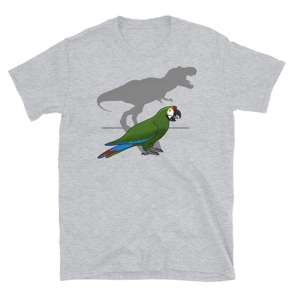T-rex Military Macaw T-shirt Dinosaur Macaw Tee Bird Lover - Etsy
