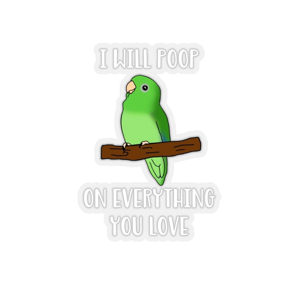 Papercraft Embellishments Poop on everything Green Parrotlet ...