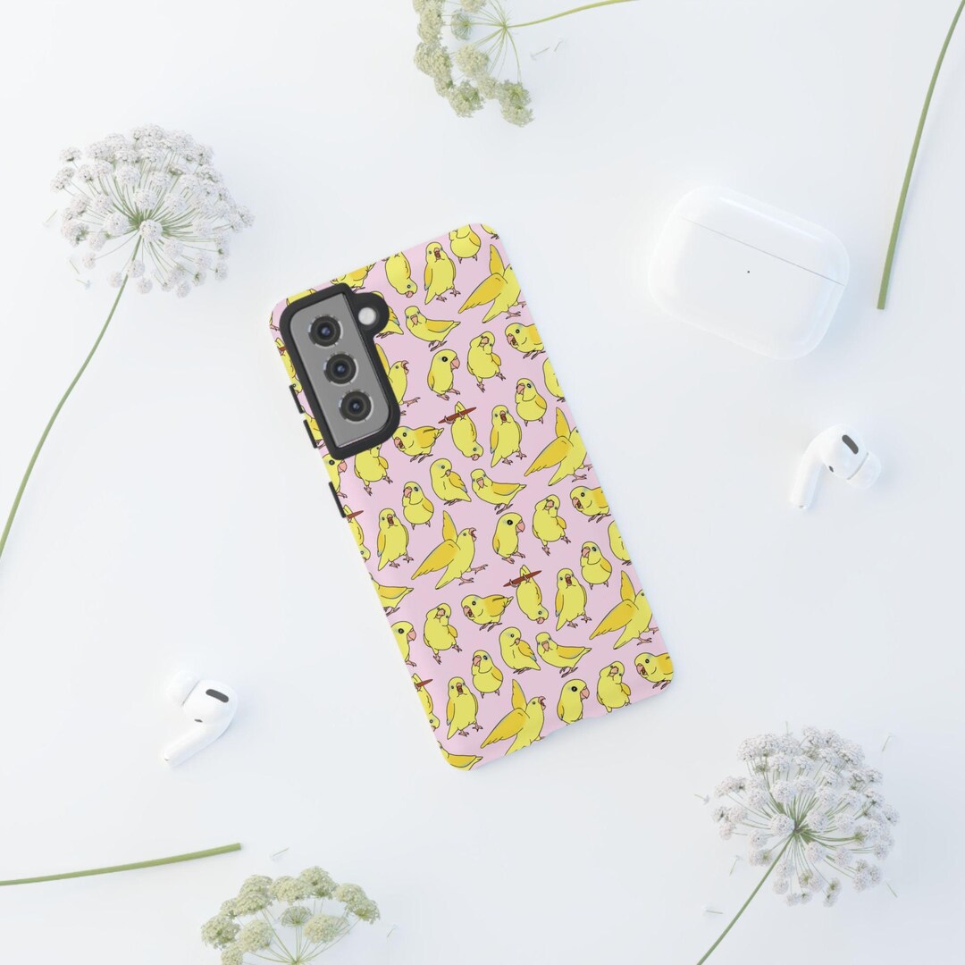 Yellow Parrotlet Tough Cases, Parrotlet Pattern Phone Case, Birb Merch ...
