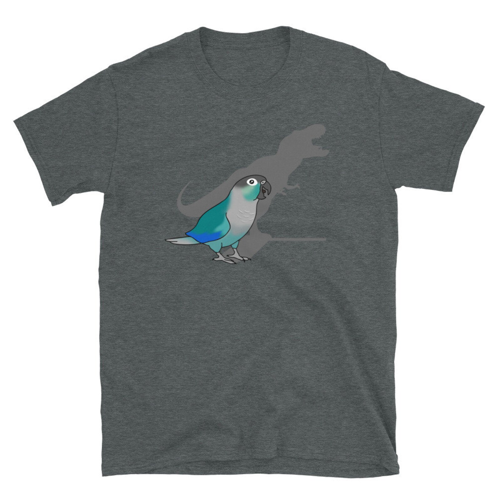 Turquoise Green Cheeked Conure T-rex T-shirt Funny Parrot | Etsy