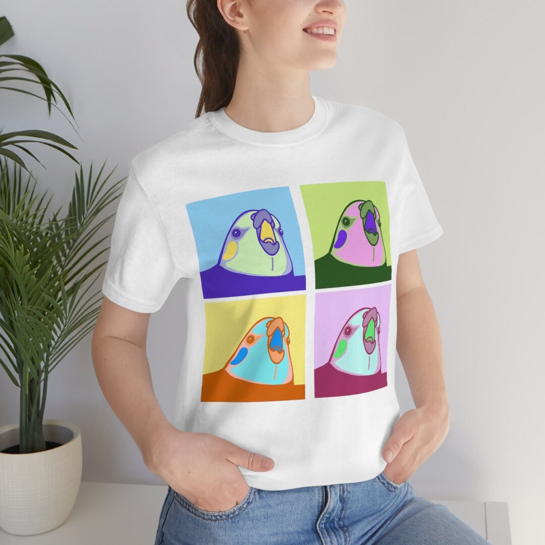 Pop Art Cockatiel T-shirt, Birb Memes Tee, Funny Parrot Apparel, Bird ...