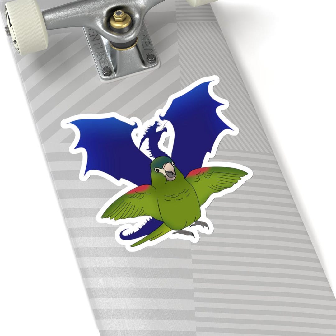 Dragon Noble Macaw Sticker, Cute Macaw Kiss-cut Sticker, Birb Merch ...