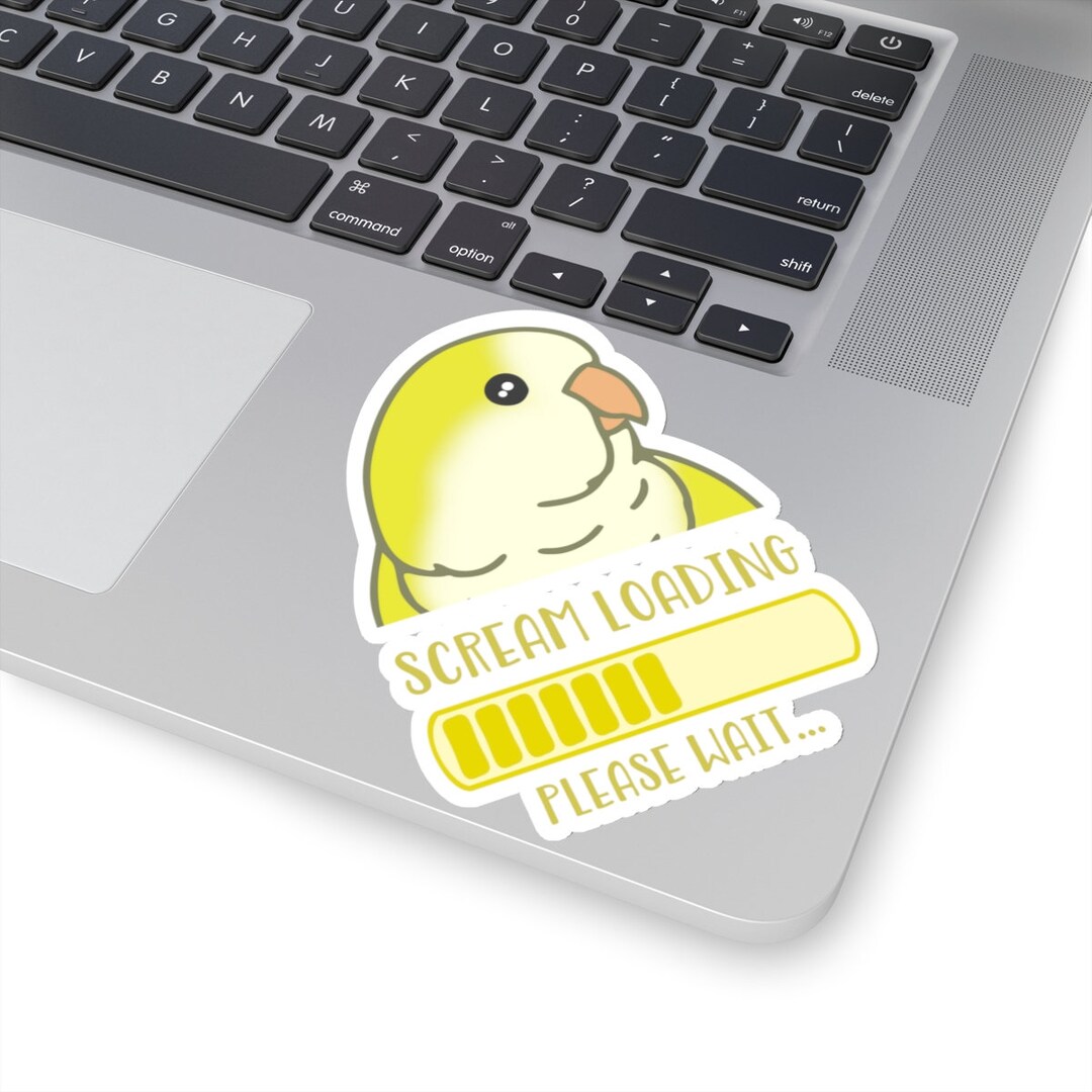 Scream Loading Quaker Parrot Sticker: Funny Monk Parakeet Gift - Etsy