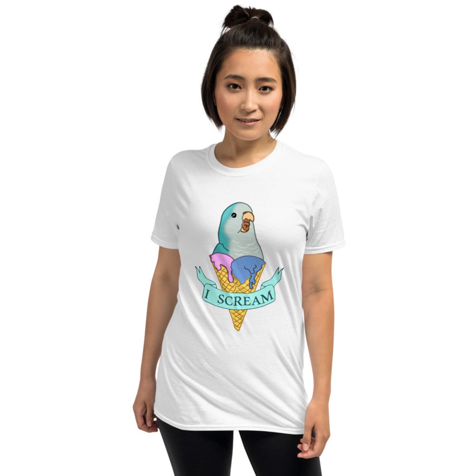 I scream Ice cream Blue Quaker Parrot T-Shirt Funny Monk | Etsy