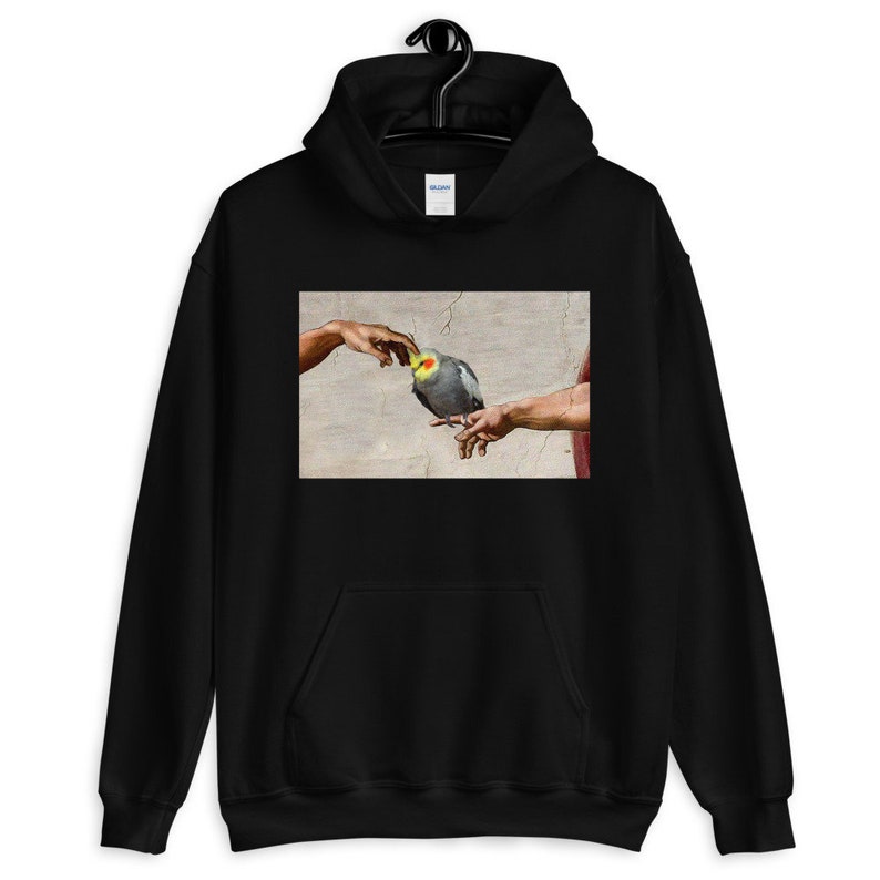 Scritching a Cockatiel Hoodie Funny Michelangelo Cockatiel - Etsy