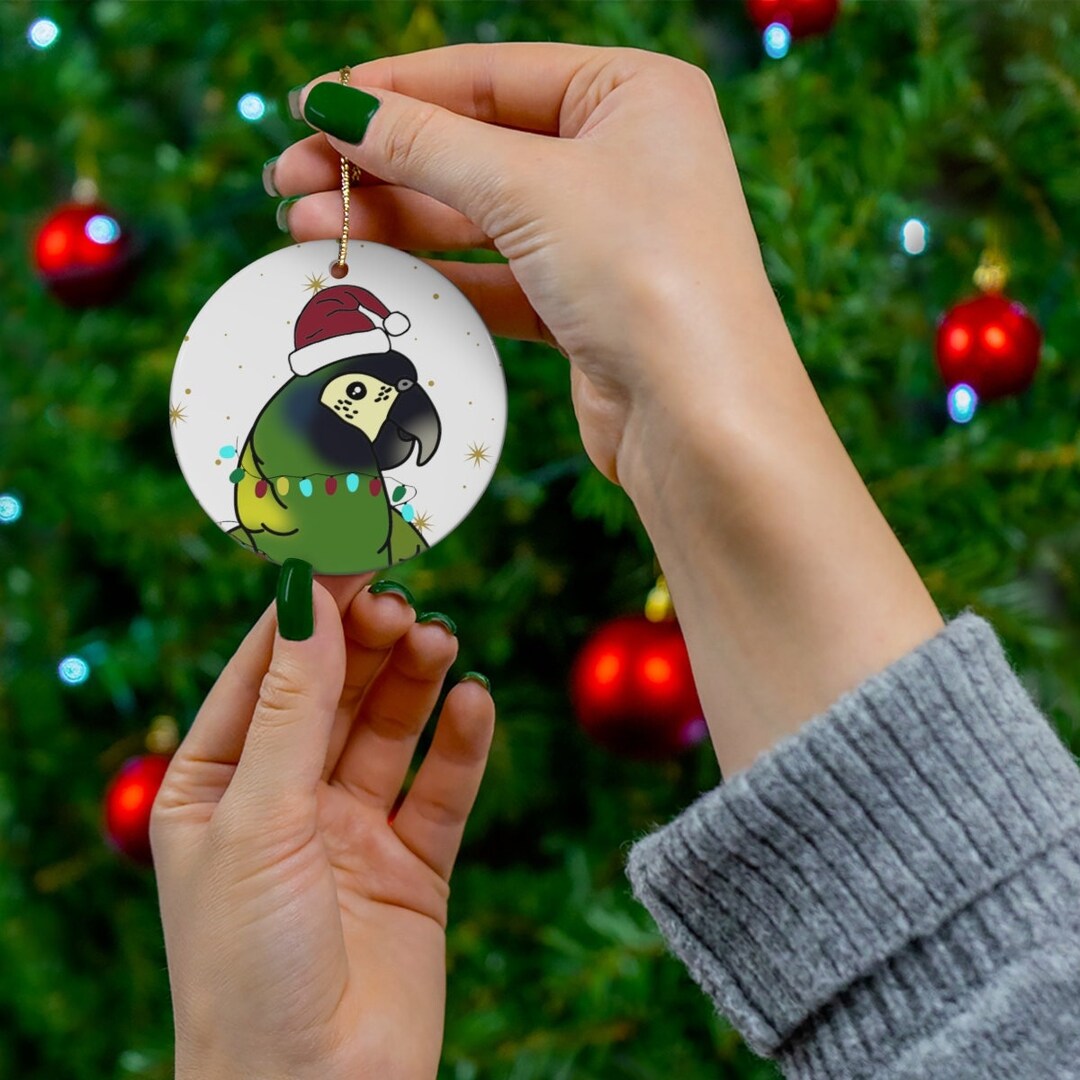 Macaw Christmas Ornament: Yellow Mini Parrot Xmas Decor - Etsy