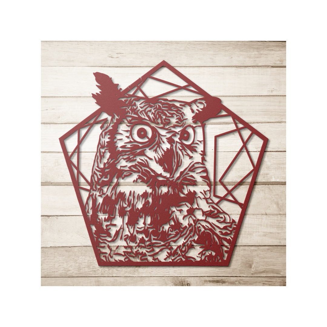 Owl Metal Sign, Owl Metal Decoration, Wild Bird Home Decor, Owl Owner ...