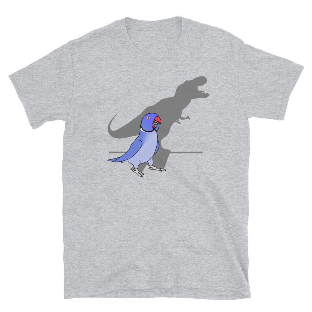 T-rex Violet Indian Ringneck Parrot T-shirt: Dinosaur Birb Meme Tee - Etsy