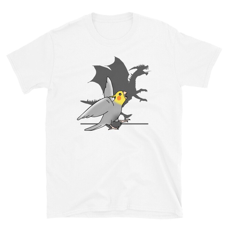 Cockatiel Dragon Shadow T-shirt Funny Parrot Owner Tee Bird | Etsy