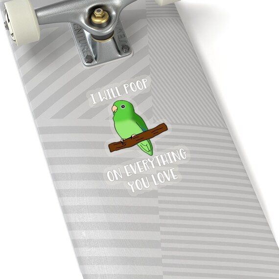 Papercraft Embellishments Poop on everything Green Parrotlet ...