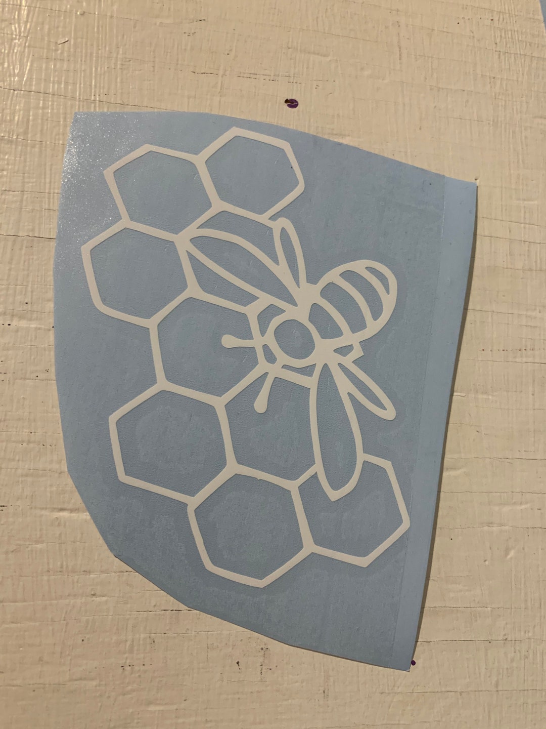 Bee & Honeycomb Vinyl Decal: Save the Bees Sticker - Etsy