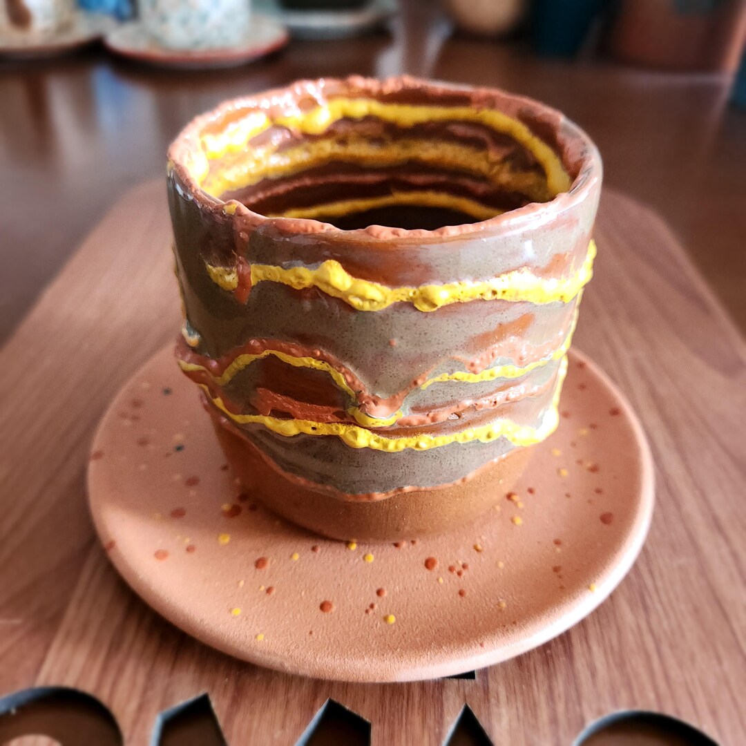 Rustic Sunrise Pottery Set - Etsy