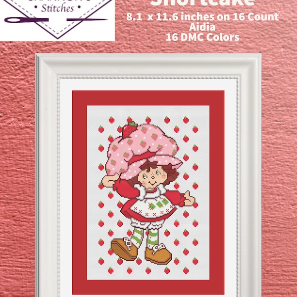 Strawberry Shortcake Doll Cross Stitch Pattern - Etsy