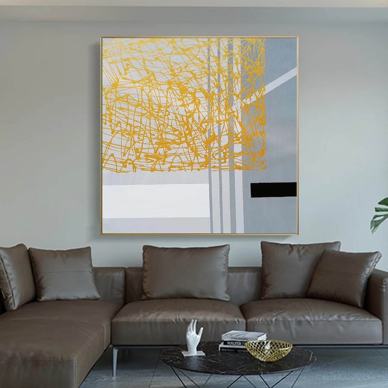 Original Abstract wall art gold painting art Large Abstract | Etsy
