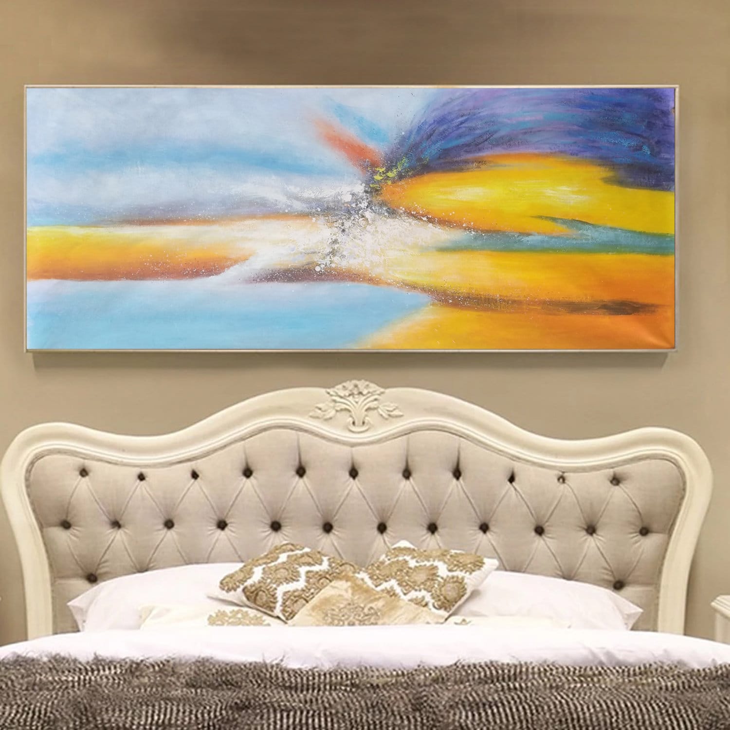 Panoramic Art Abstract Painting Modern Abstract Art Large | Etsy