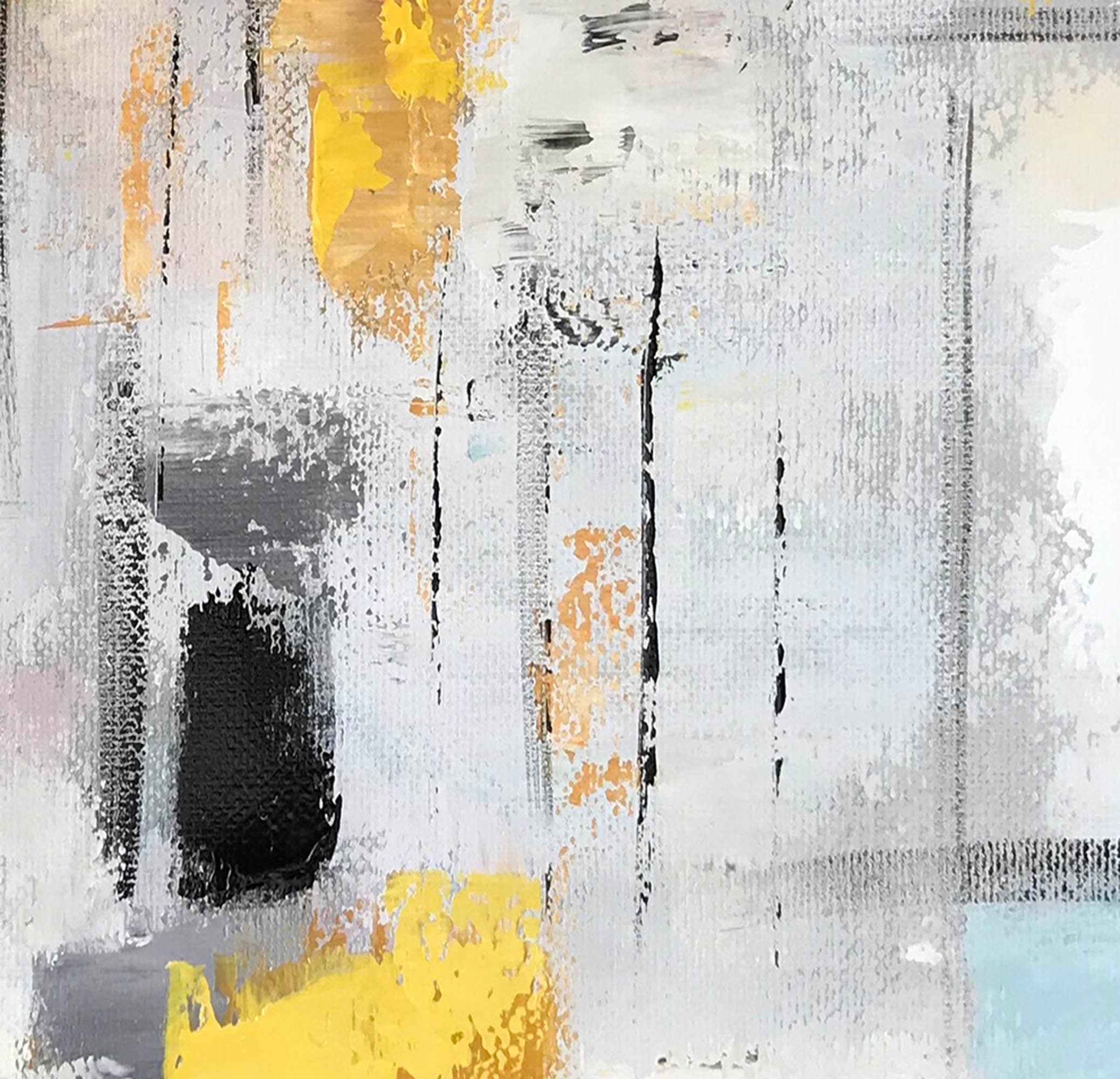 Large Oil Painting, Yellow Painting, Yellow Abstract Art, Palette Knife ...