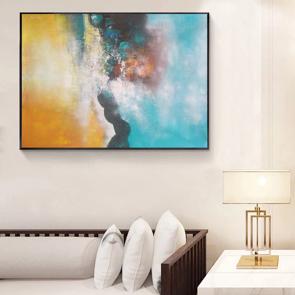 Oversized Large Wall Art Hand Painted, Original Modern Abstract Oil ...