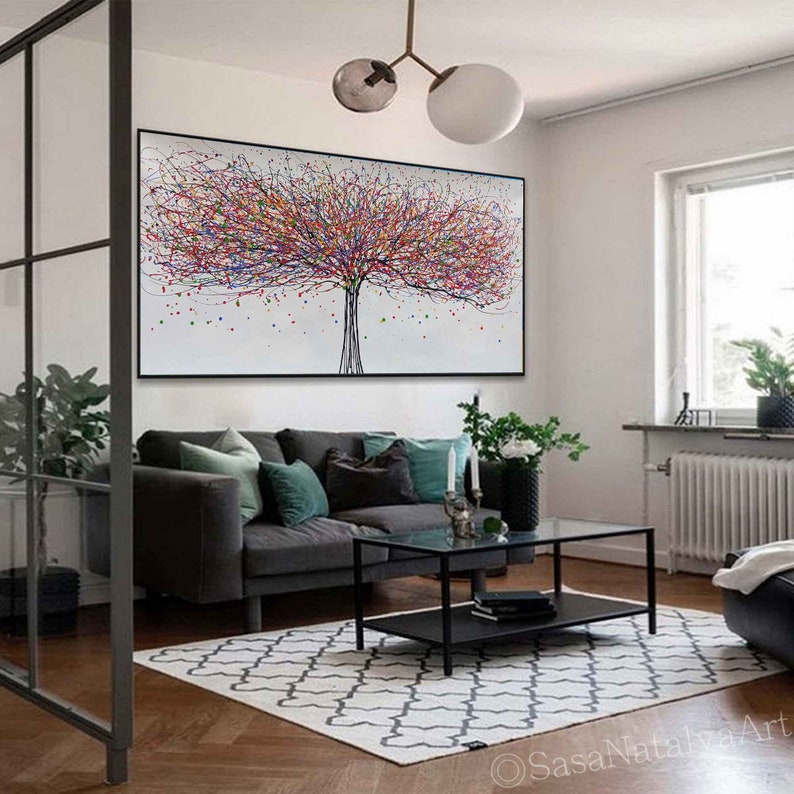 Tree Abstract Painting Tree Painting Jackson Pollock - Etsy