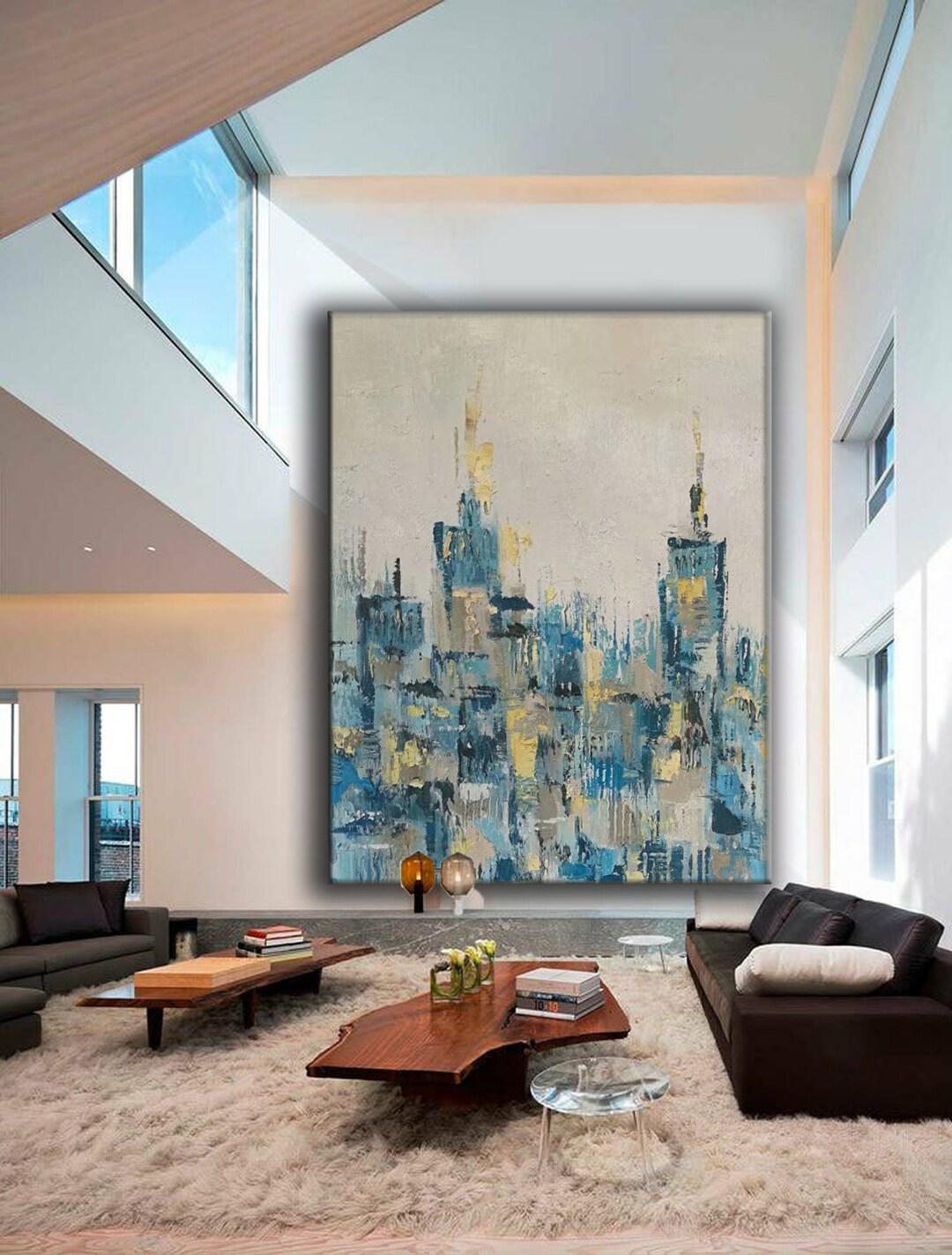 Modern Hand Painting Wall Art, Organic Modern,luxury Handmade Abstract ...