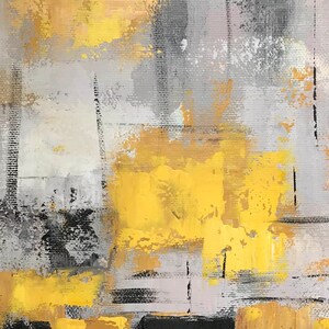 Abstract Painting / Large Original Abstract Oil Painting / Yellow ...