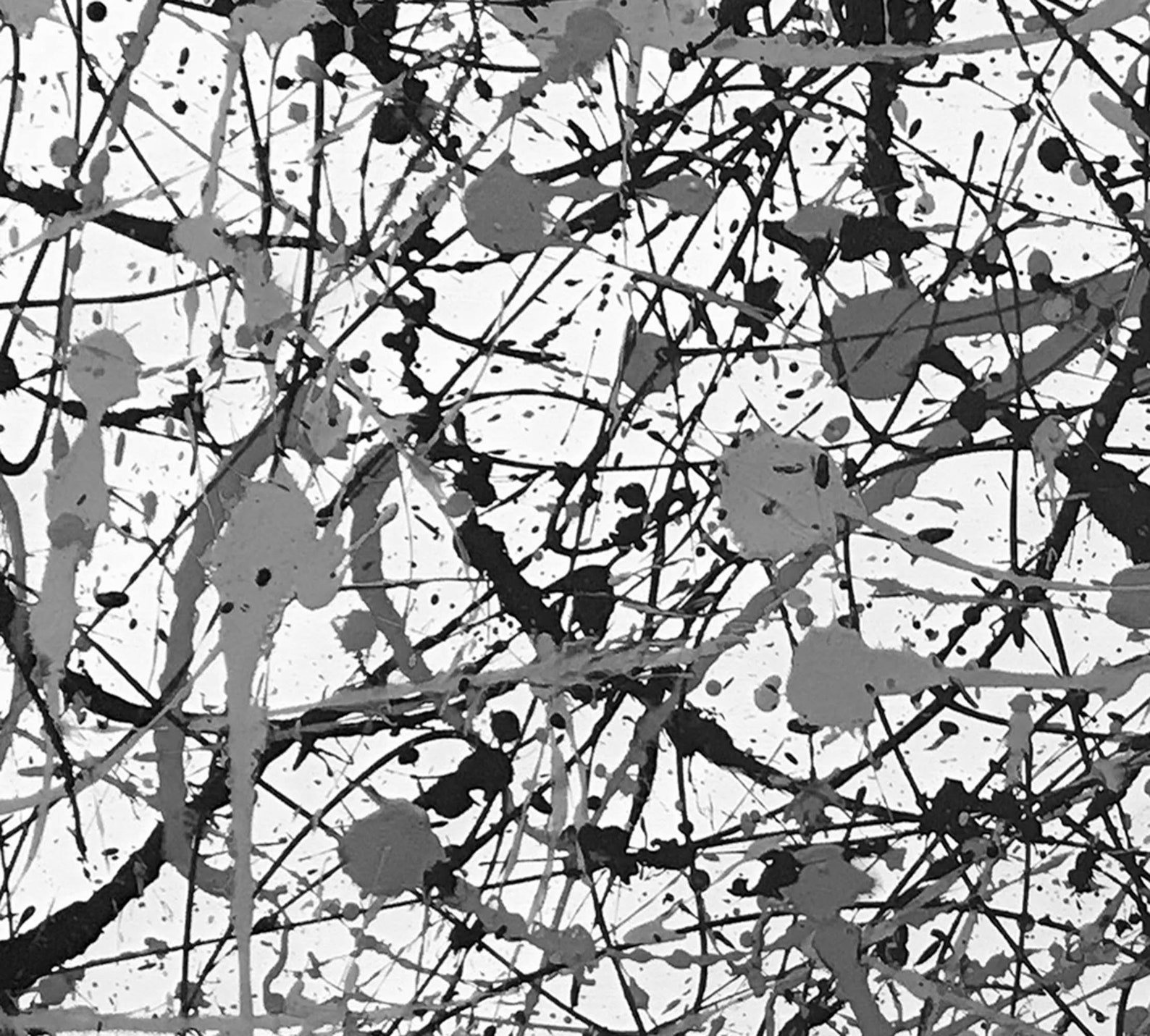 Abstract Black & White Pollock Painting White Pollock | Etsy