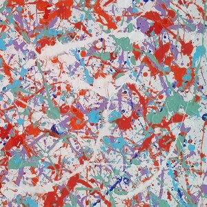 ORIGINAL Large Jackson Pollock Style Painting, Large Red String Wall ...