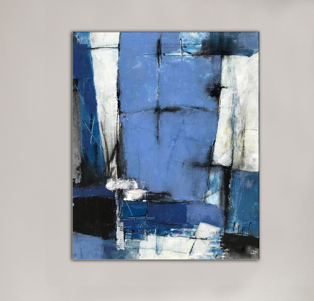 Original Abstract Painting Abstract Blue Painting Abstract - Etsy