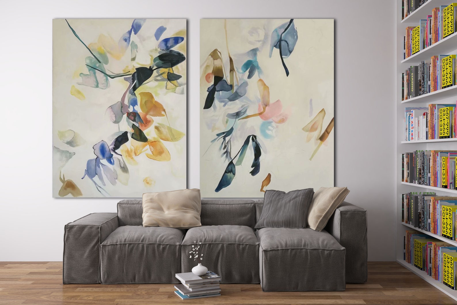 Abstract Art Set Set of 2 Wall Art Large Wall Art Abstract - Etsy