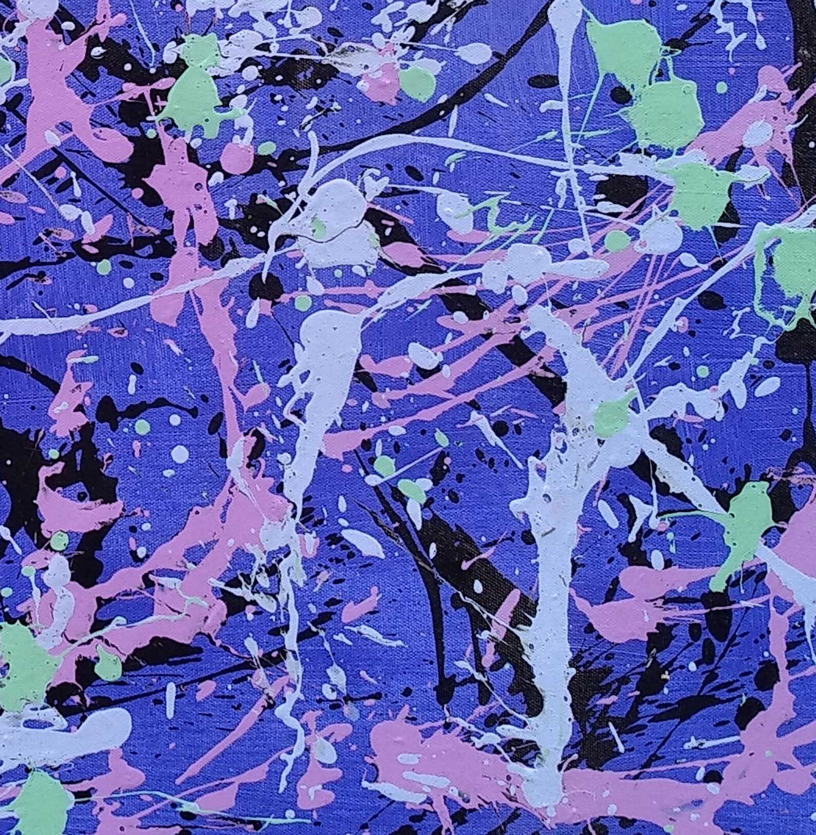 Large Blue Painting Jackson Pollock Living Room Decor Blue - Etsy UK