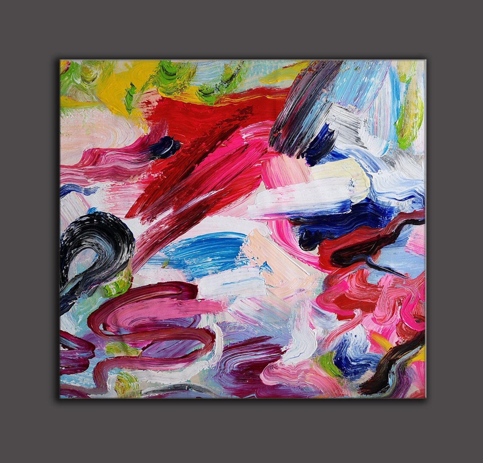 EXTRA LARGE Abstract Painting Red Abstract Art Modern Art - Etsy