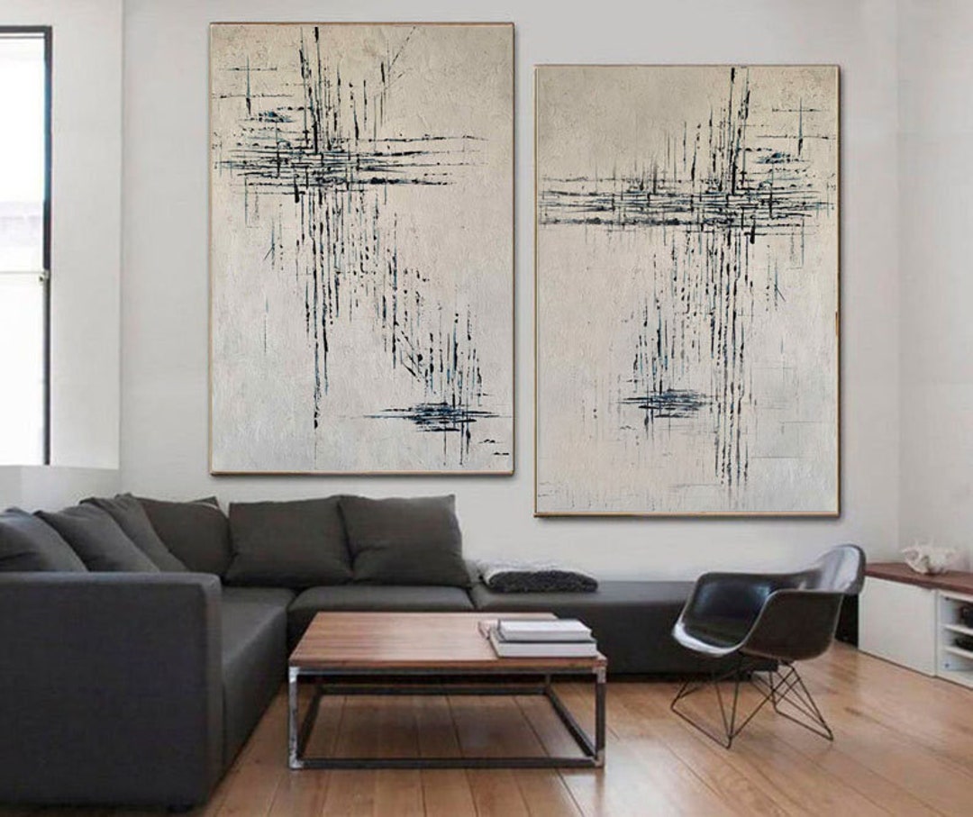 Set of 2 Wall Art, Abstract Painting, Modern Wall Art,abstract Art Set ...