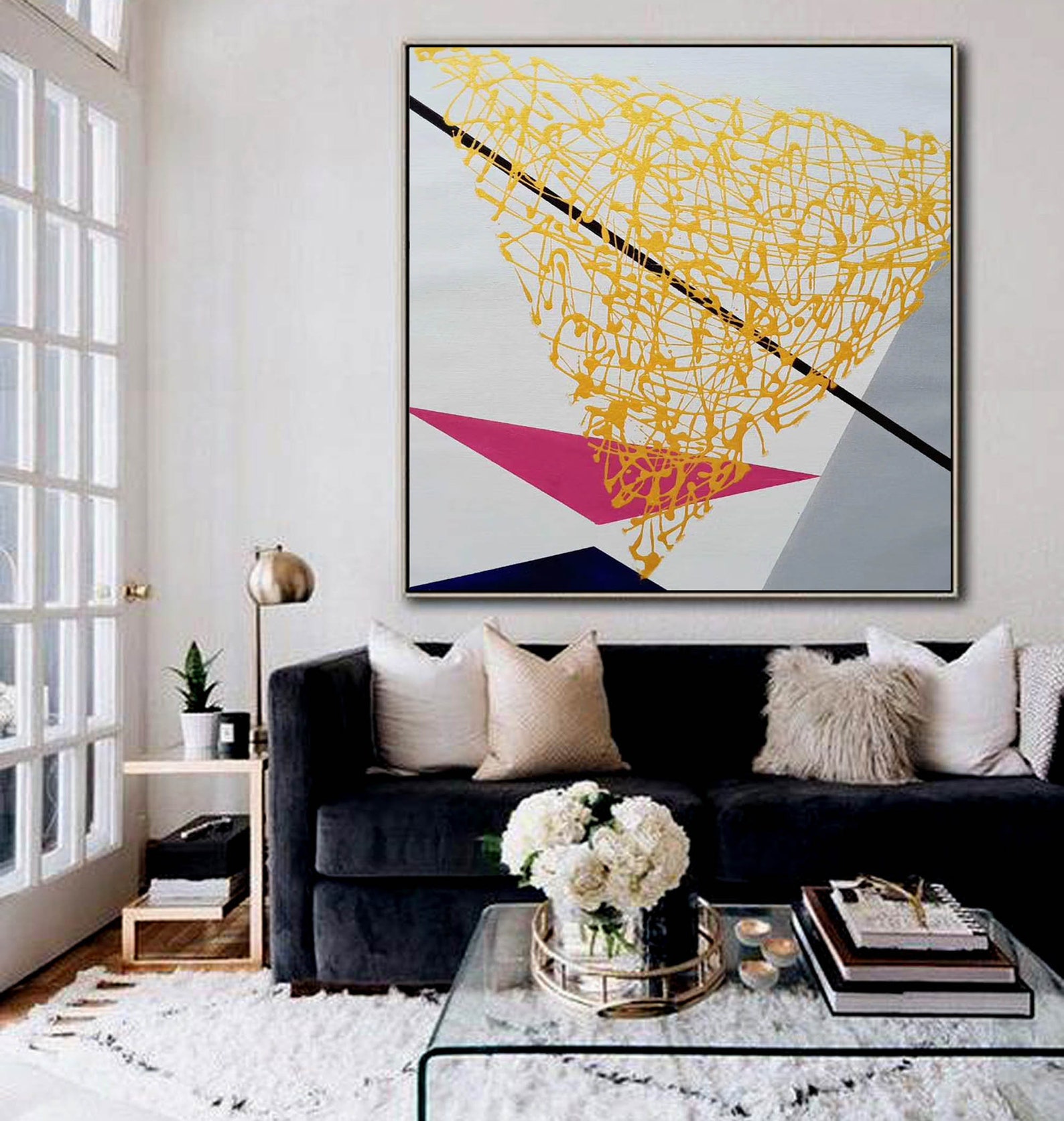 Gold Painting Contemporary Art Gold Abstract Painting - Etsy