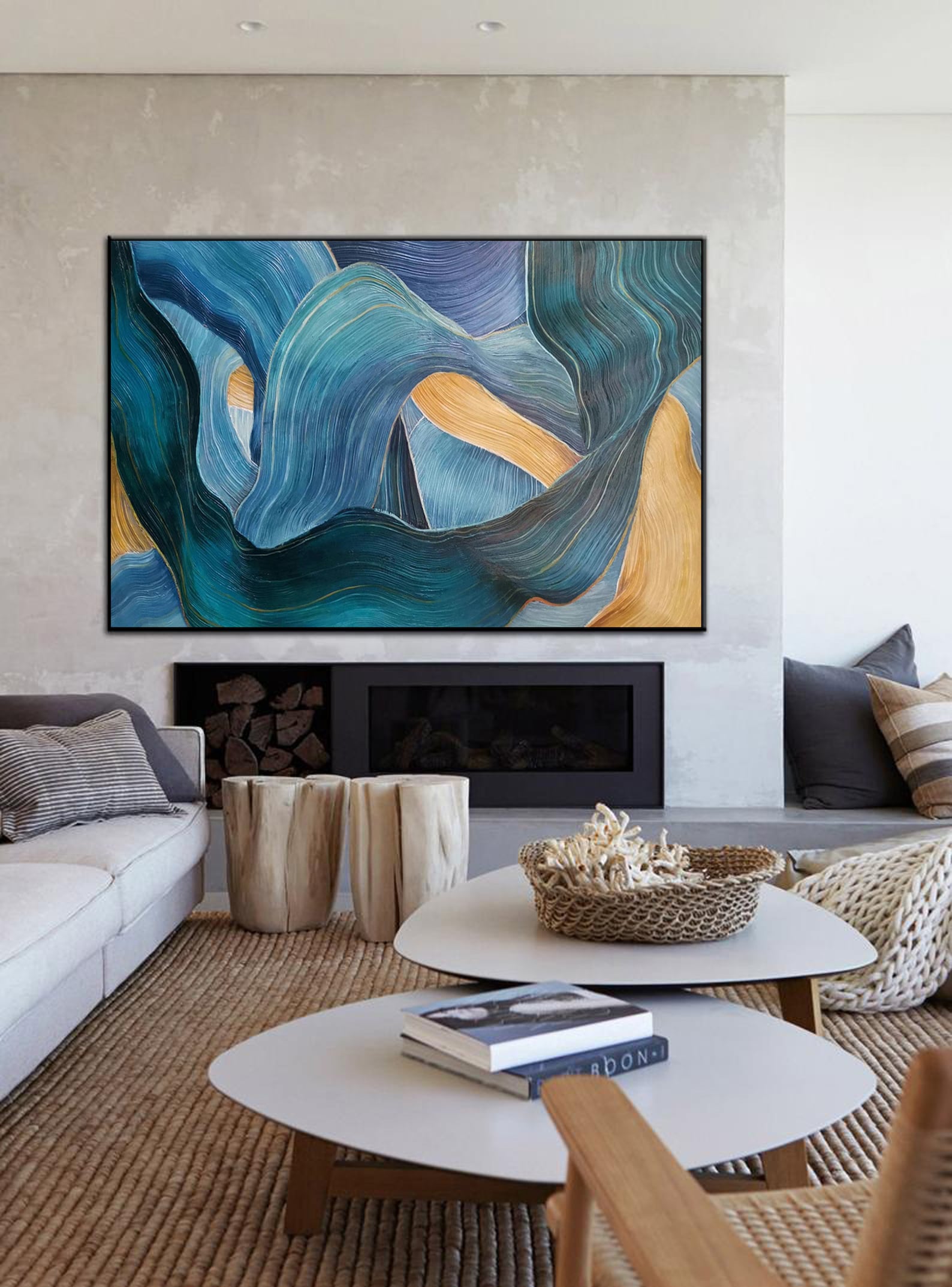 Large Abstract Painting Modern Abstract Painting | Etsy